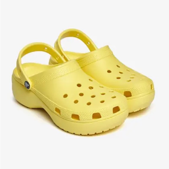 CROCS | Shoes | Crocs Yellow Platforms | Poshmark